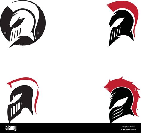 Spartan Helmet Logo Template Vector Icon Design Stock Vector Image