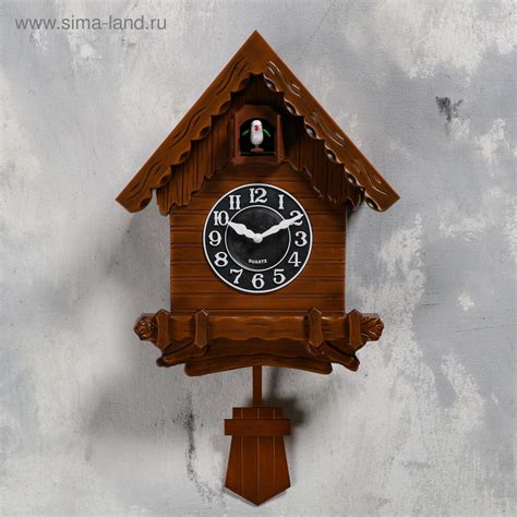Часы настенные интерьерные большие с кукушкой Избушка бесшумные 52 х 31 см 5183578