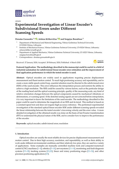 pdf experimental investigation of linear encoder s subdivisional
