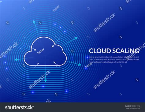 Cloud Scaling Solution Cloud Computing Royalty Free Stock Vector Avopix Com