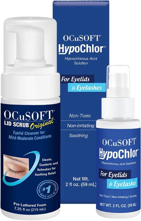 Ocusoft Lid Scrub Foaming Cleanser And Hypochlor Spray