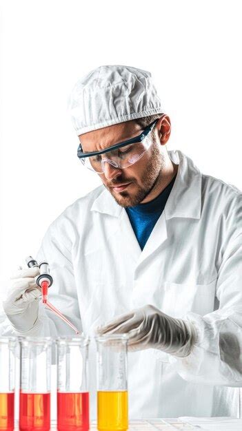 Scientist Conducting Experiments In Laboratory Premium Ai Generated Image