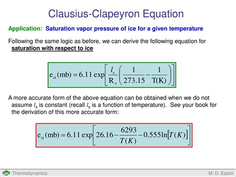 Ppt Clausius Clapeyron Equation Powerpoint Presentation Free Download Id 6798048