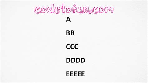 PHP Alphabet Pattern 9 CodeToFun