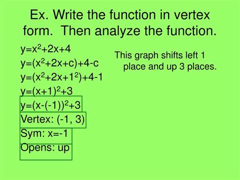Ppt 66 Analyzing Graphs Of Quadratic Functions Powerpoint