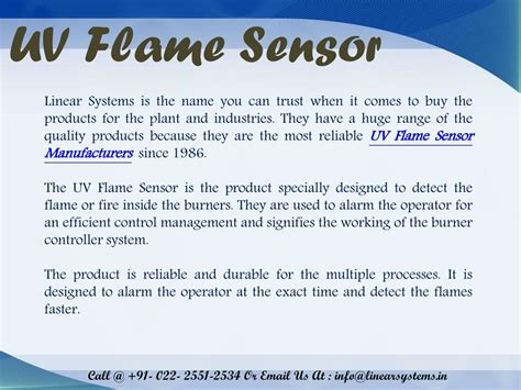 Ppt Uv Flame Sensor Powerpoint Presentation Free Download Id7443942