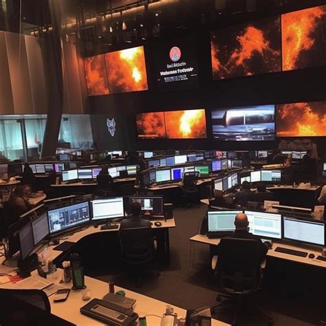 Premium Photo Arafed View Of A Control Room With Multiple Monitors