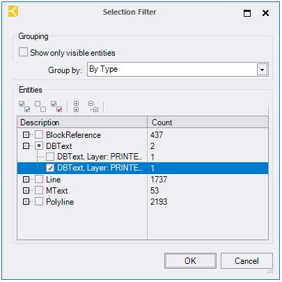 AutoCAD Selection Selection Filter KobiLabs