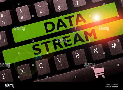 text caption presenting data stream conceptual photo sequence of