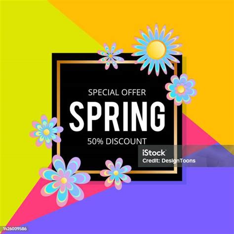 아름 다운 화려한 꽃 봄 판매 배경입니다 벡터 일러스트 템플릿bannerswallpaperflyers 초대장 포스터 브로셔