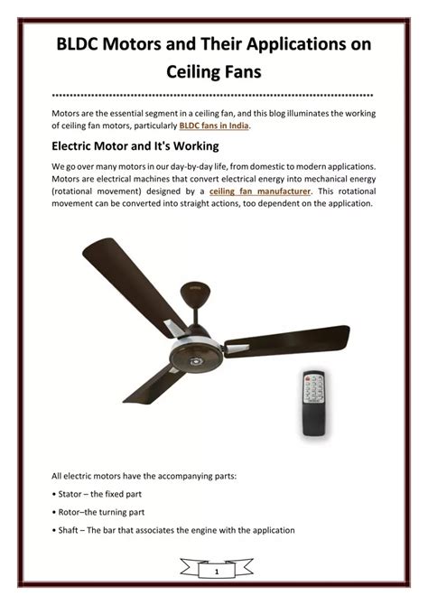 Ceiling Fan Using Bldc Motor Shelly Lighting