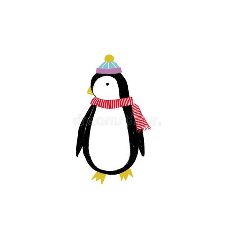 Illustration De Vecteur Avec Le Pingouin Dans Le Style Plat