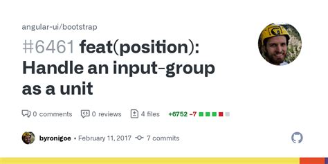 Featposition Handle An Input Group As A Unit By Byronigoe · Pull