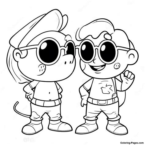 Funny Mikey And Jj Coloring Page Coloring Pages Com