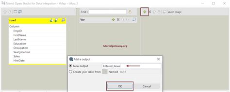 Talend Tmap Filter Rows