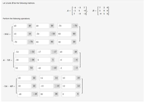 Solved Let A And B Be The Following Matrices Chegg