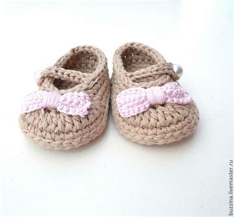 Пинетки туфельки для девочки с бантиком