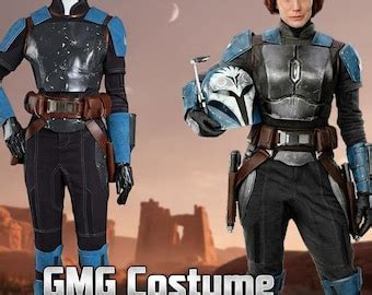 Bo Katan Kryze Cosplay Costume Mandalorian Womens 3 Piece Outfit