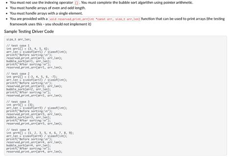 solved cs 50 assignment 9 project 1 pointers bubble sort
