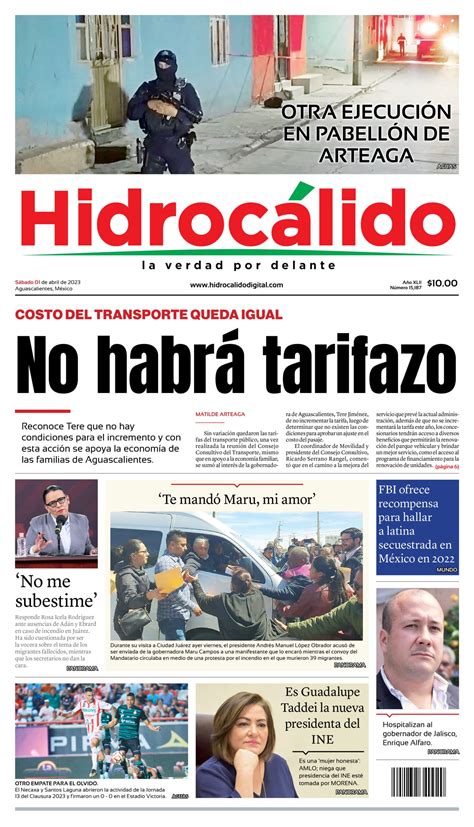 Hidrocálido 1 De Abril De 2023 Periodico Hidrocalido Digital