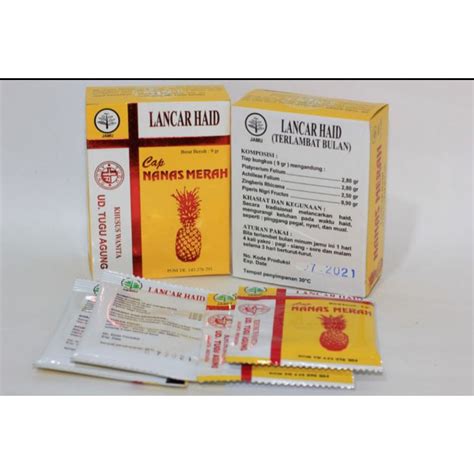 Jual Jamu Lancar Haid Cap Nanas Merah Shopee Indonesia