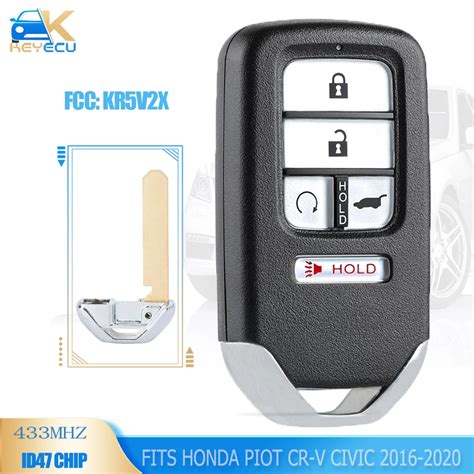 KEYECU KR5V2X 433MHz ID47 Smart Keyless Remote Key Fob For 2016 2017