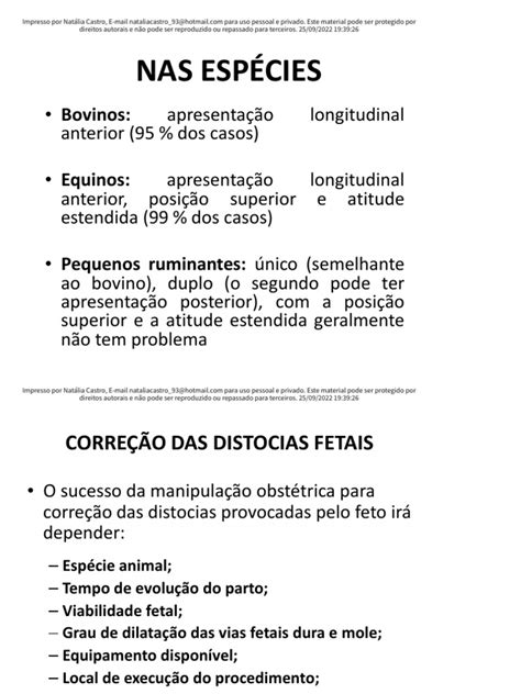 Estática Fetal Apresentação Posição E Atitude Distocia Fetotomia