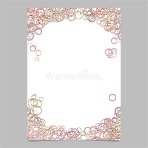 Abstract Random Circle Pattern Cover Template Vector Page Background Design From Rings Stock