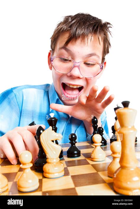 Nerd Play Chess Stock Photo Alamy