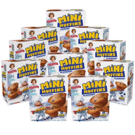 Little Debbie Blueberry Mini Muffins 10 Boxes 50 Travel Pouches Of Bite Size Muffins 10 Boxes