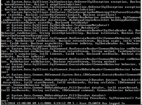 C Game Server With Sql Server Database Error Stack Overflow