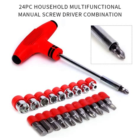 24pcs Screwdriver Set T Handle Bit Driver Socket S Vicedeal