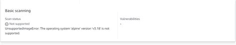 ECR Request Support For Alpine 3 18 On Basic Vulnerability Scan