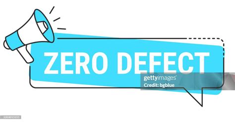 Zero Defect Speech Bubble And Megaphone On White Background High Res Vector Graphic Getty Images