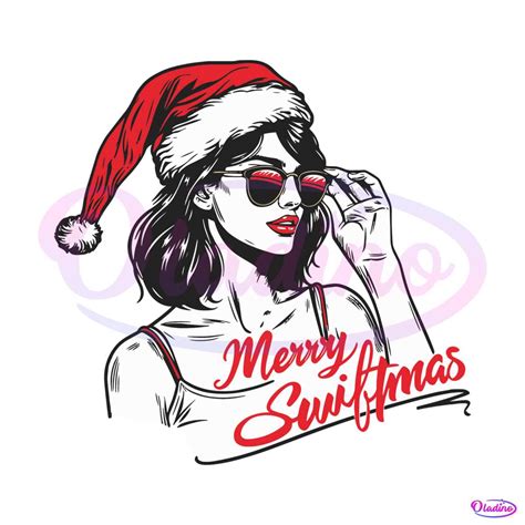Vintage Merry Swiftmas Santa Hat Svg