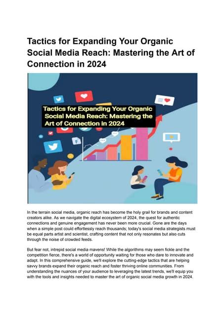 Tactics For Expanding Your Organic Social Media Reach Mastering The