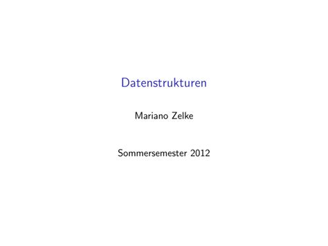 Datenstrukturen