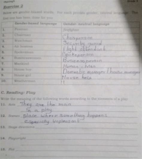 Exercise 2 Below Are Gender Biased Words Studyx