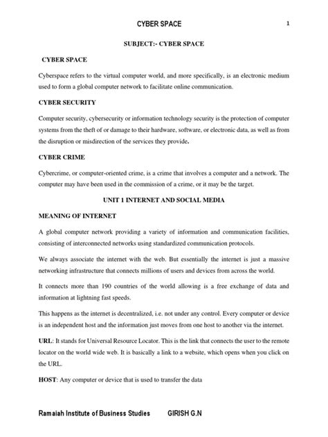 cyber space full notes pdf pdf hypertext transfer protocol world