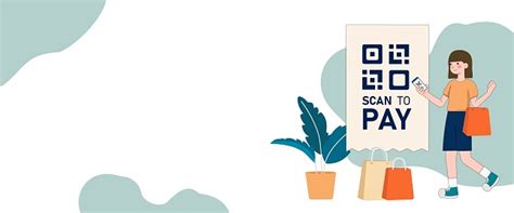 벡터 일러스트레이션 Qr 코드 스캔 개념 스마트폰을 사용하여 스캔 코드를 보여주는 사람들 랜딩 페이지 Ui 웹 앱 소개 카드 등에 적합 Brand Name Mobile