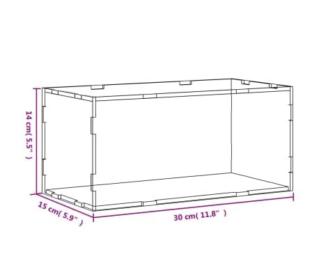vidaXL Boîte d affichage transparente 30x15x14 cm acrylique vidaXL fr