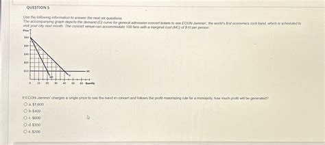 Solved QUESTION 5Use The Following Information To Answer The Chegg Com