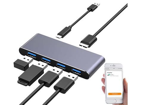 Xystec WLAN USB 3 0 Hub Mit 4 Einzeln Schaltbaren Ports App