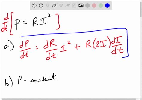 SOLVED The Power P Watts Of An Electric Circuit Is Related To The Numerade