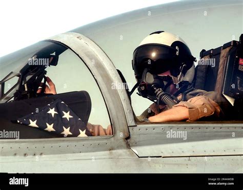 US Navy An F A 18F Super Hornet Pilot Assigned To The Black Knights Of