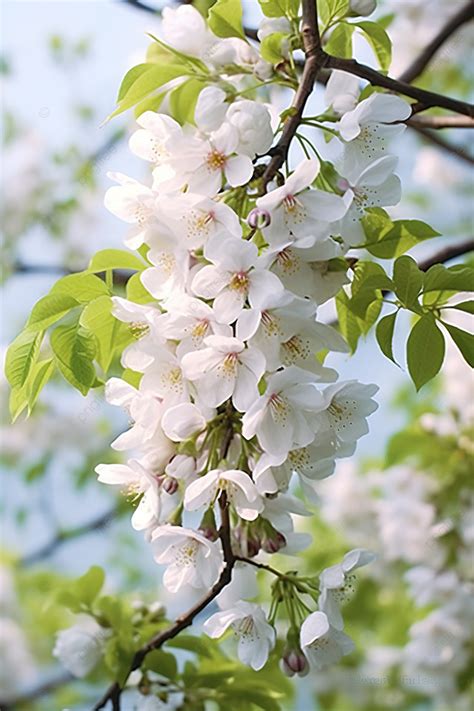 봄에 나무에 흰 꽃 배경 배경 화면 및 일러스트 무료 다운로드 Pngtree