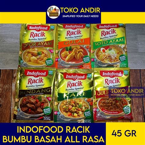 Jual Indofood Racik Bumbu Basah Semua Rasa Rendangoporsotokaregulaigule Daging Shopee