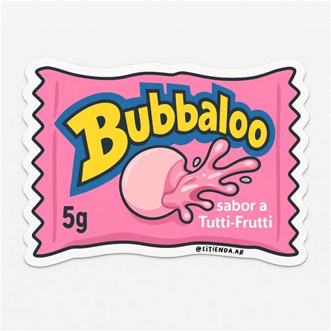 Sticker Chicle Bubbaloo En 2025 Diseño De Pegatina Pegatinas Bonitas