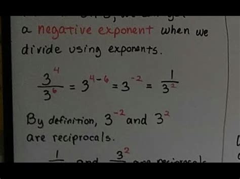 What Is The Difference Between A Positive And Negative Exponent