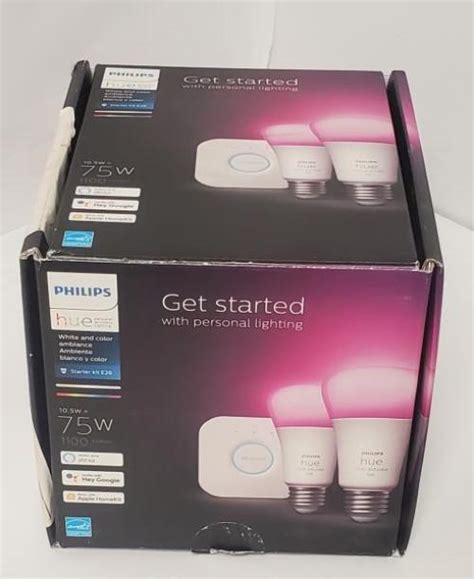 philips hue 2pk a19 led starter kit with bridge color 8a todo barato